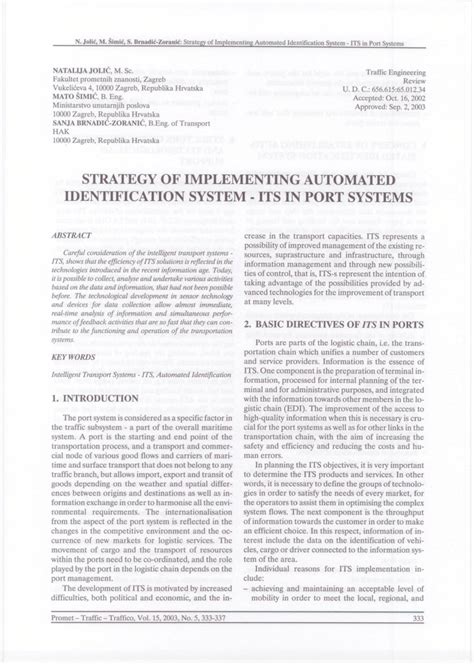 Pdf Strategy Of Implementing Automated Identification System Its In