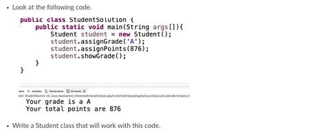 Solved Look At The Following Code Public Class Student Chegg