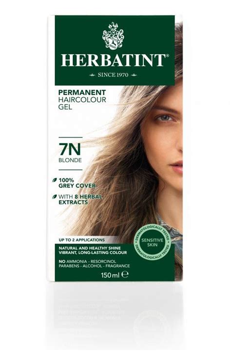 צבע שיער אנ 7 עם 8 תמציות צמחים אורגניות הרבטינט