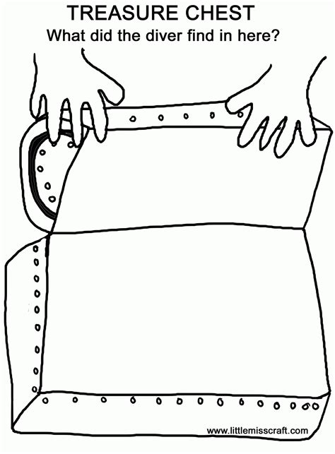 Empty Treasure Chest Coloring Page Big Treasure Chest Coloring Page