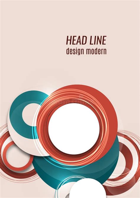 Dynamic Trendy Geometric Abstract Background Circles Lines Round Shapes Trendy Colors