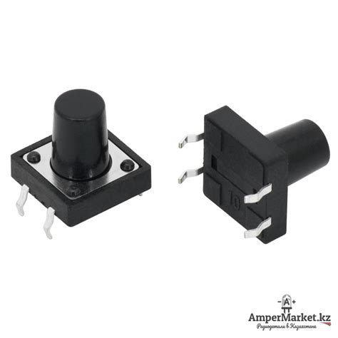 Тактовая кнопка 12x12x8 мм | AmperMarket.kz