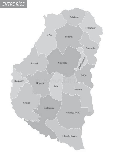 Mapa De Provincia Entre Rios Ilustración Del Vector Ilustración De Llano Provincia 193724182