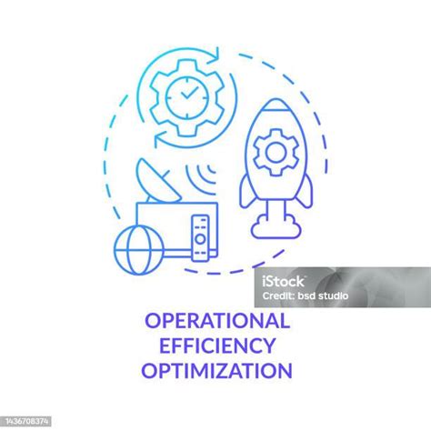 Operational Efficiency Optimization Blue Gradient Concept Icon Stock Illustration Download