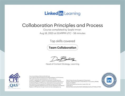 Saqib Imran On Linkedin Certificate Of Completion