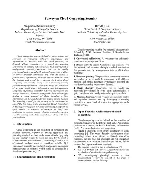 survey on cloud computing pdf cloud computing computer security
