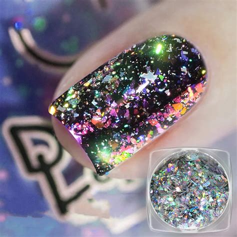 02g박스 오로라 네일 글리터 파우더 반짝이는 불규칙한 네일 아트 스팽글 홀로그램 플레이크 Diy 매니큐어 장식네일 글리터 Aliexpress