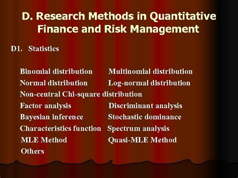 Overview Of Quantitative Finance And Risk Management Past