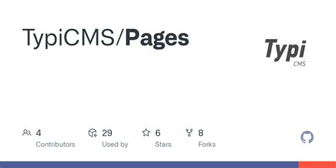 GitHub TypiCMS Pages