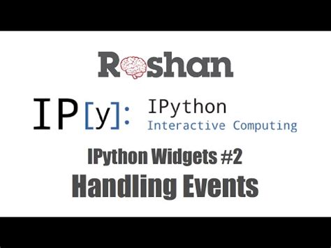 Handling Events IPython Widgets YouTube