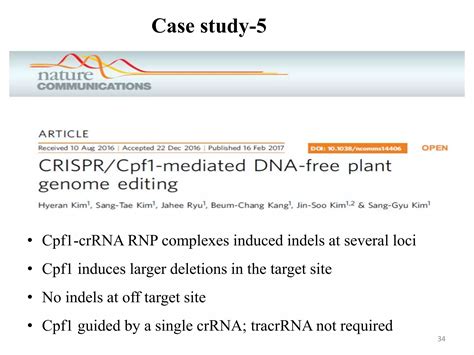 Transgene Free Genome Editing Ppt