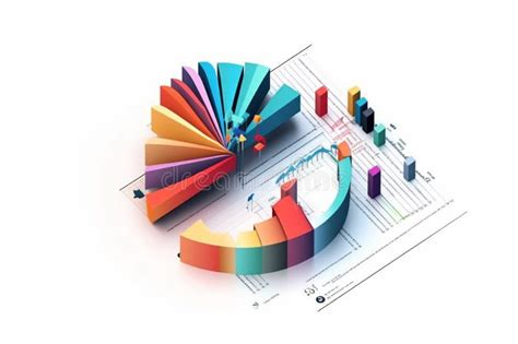data visualization charts diagrams vibrantly illustration with white