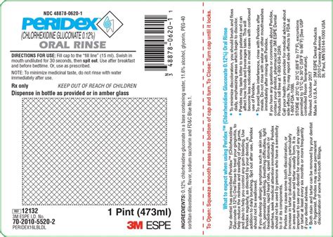 Peridex Fda Prescribing Information Side Effects And Uses