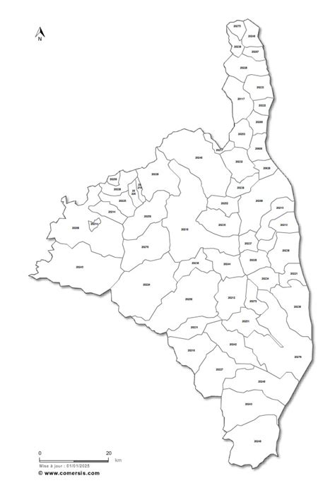 Carte Des Codes Postaux De La Haute Corse