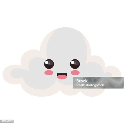 Karakter Kawaii Langit Awan Ilustrasi Stok Unduh Gambar Sekarang