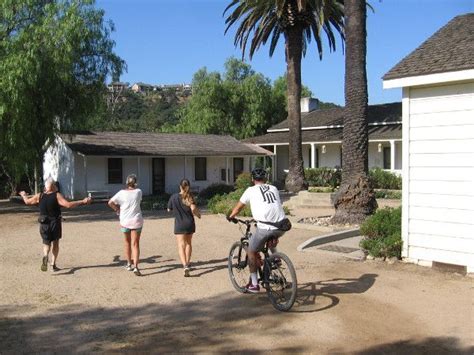 Jogging And Biking Past The Historic Adobe Ranch House In Los