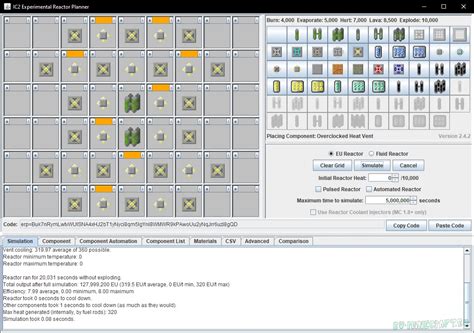 Ic2 Exp Reactor Planner планирование расчет симуляция ректоров в
