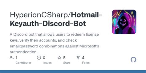 Github Hyperioncsharphotmail Keyauth Discord Bot A Discord Bot That Allows Users To Redeem