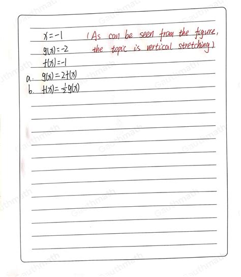 Solved The Graphs Of The Functions Yfx And Ygx Are Given Algebra Gauthmath