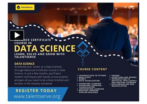 Ppt Advance Certificate Course In Data Science Talentserve Powerpoint Presentation Free To
