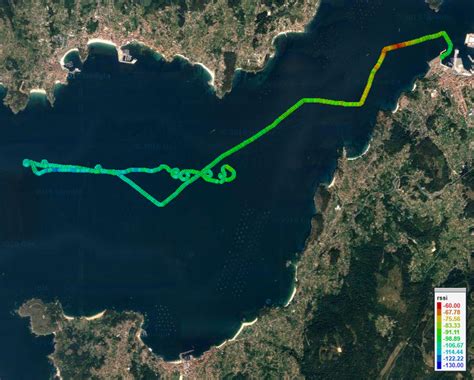 rssi measurement trial a ría de pontevedra scenario b rssi values