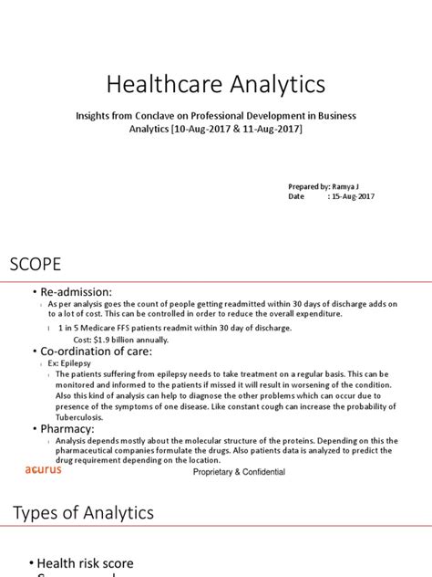 Healthcare Analytics Pdf Analytics Electronic Health Record