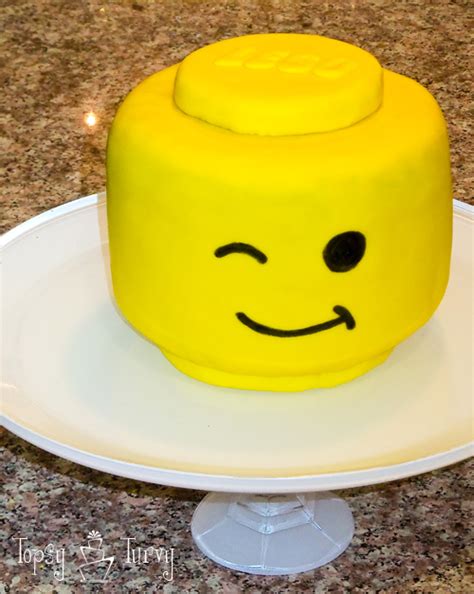 Lego Head Birthday Cake Ashlee Marie Real Fun With Real Food