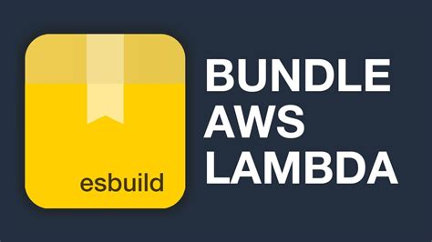 how to bundle a nodejs lambda function using esbuild youtube