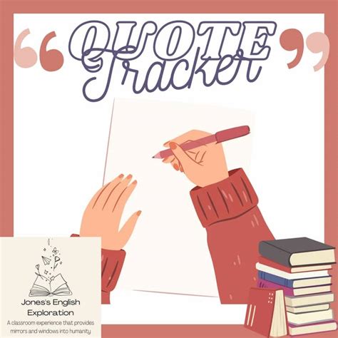 Quote Tracker By Joness English Exploration Tpt
