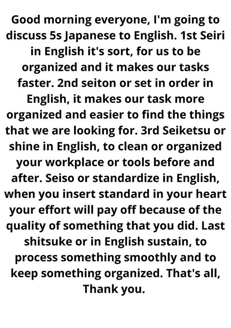 Assignment Lecture Notes Good Morning Everyone Im Going To Discuss 5s Japanese To English