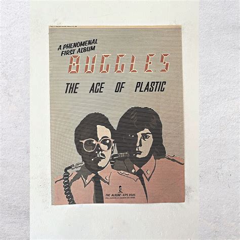 Buggles The Age Of Plastic 1980 Melody Maker Original Authentic Promo Poster Vintage 80s