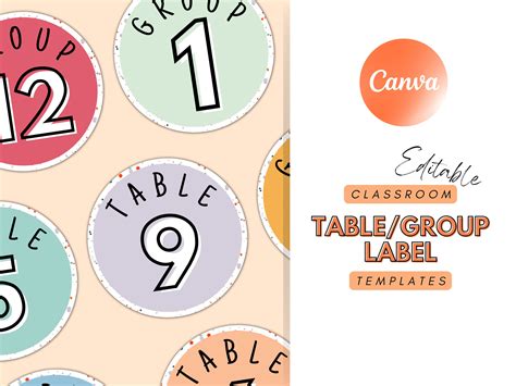 Classroom Table Labels Group Signs Table Numbers Pack Group Etsy Australia