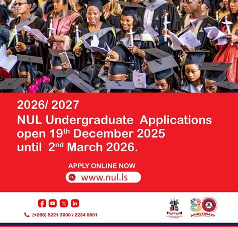 20262027 Nul National University Of Lesotho Facebook