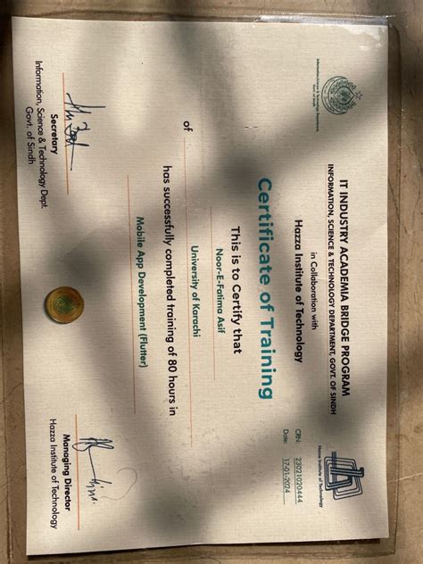 Flutterdev Mobiledevelopment Hazzainstitute Noor E Fatima Asif