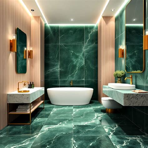 25 Green Bathroom Tile Ideas Youll Love
