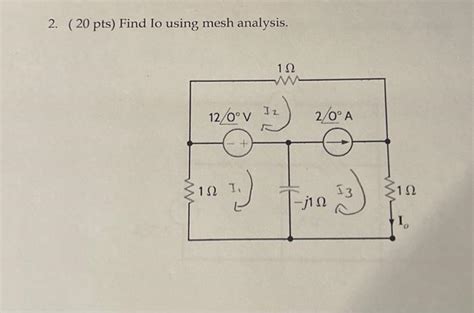 Solved Pts Find Io Using Mesh Analysis Chegg