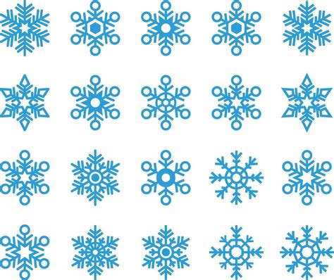 Snowflakes Shape Icon Collection 52363769 Vector Art At Vecteezy