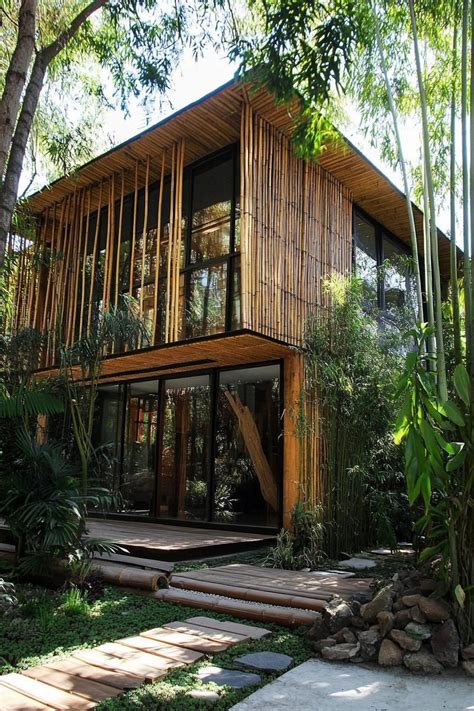 Modern Forest House Bamboo Facade In Tropical Forest Check Out All Of
