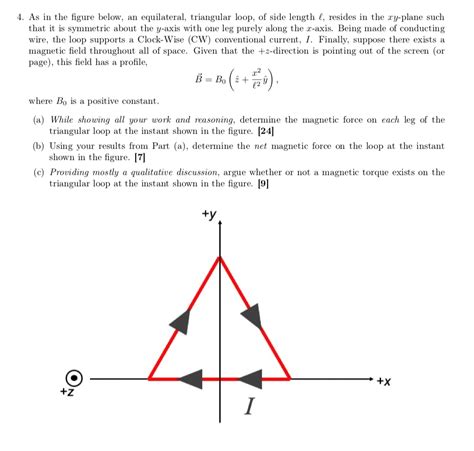 Solved As In The Figure Below An Equilateral Triangular Chegg