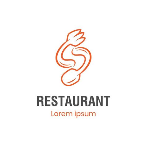 Letter S Restaurant Food Icon With Spoon And Fork Logo Tableware Logo