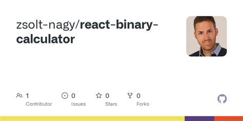 GitHub Zsolt Nagy React Binary Calculator