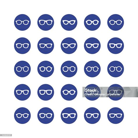 Spectacles Eyeglasses Shape Line Illustration Stock Illustration