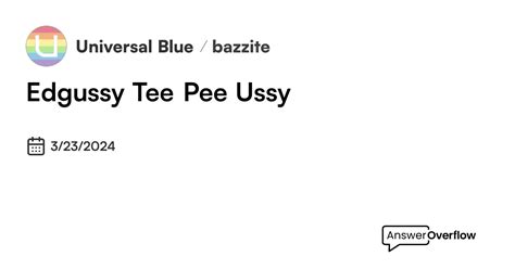 Edgussy Tee Pee Ussy Universal Blue