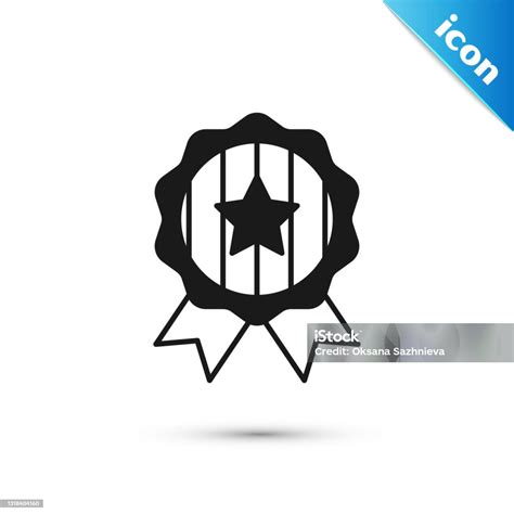 흰색 배경에 고립 된 별 아이콘회색 메달 우승자 업적 기호 수상 메달 벡터 1위에 대한 스톡 벡터 아트 및 기타 이미지 1위