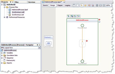 Creating A Bpel Module Project Oracle Java Caps Bpel Designer And