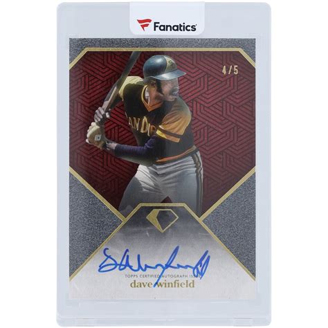 Dave Winfield San Diego Padres Autographed 2024 Topps Diamond Icons Red