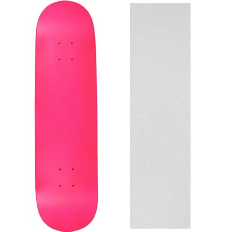 Blank Skateboard Deck Neon Pink 75 Clear Grip