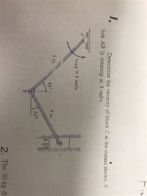 Solved Determine The Velocity Of Block C At The Instant Chegg