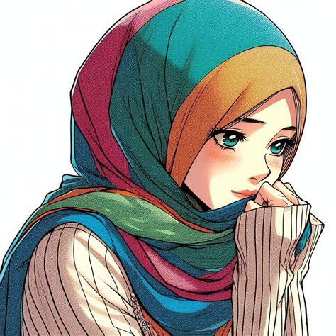 خلفيات بنات أنمي محجبات