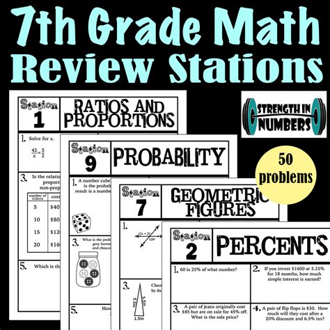 7th Grade Math Review Worksheets